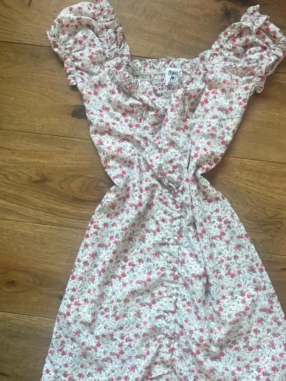 Princess Polly | Dresses | Princess Polly White Mini Dress With Pink ...